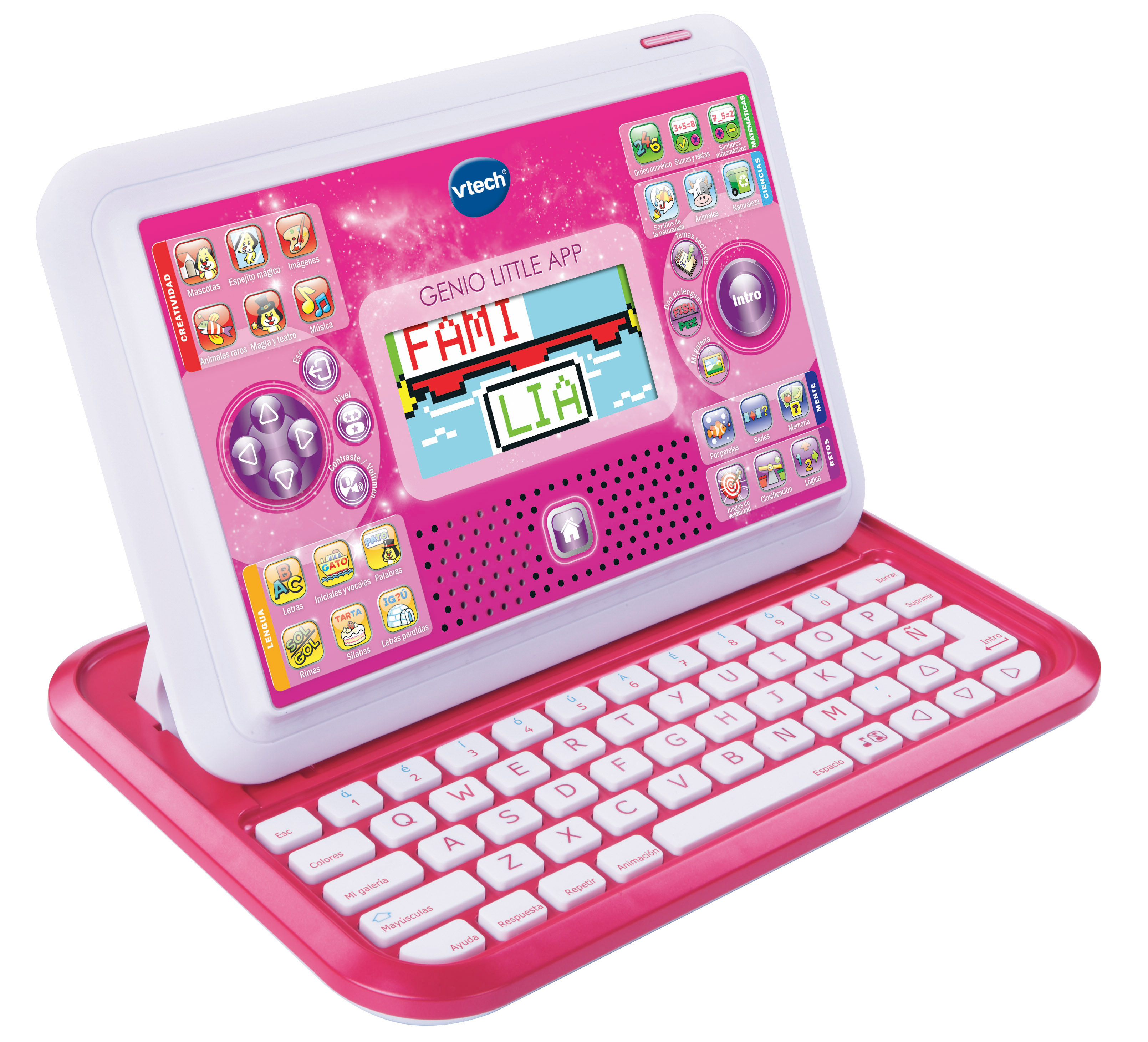 VTech - Genio Little app rosa, ordenador tablet infantil