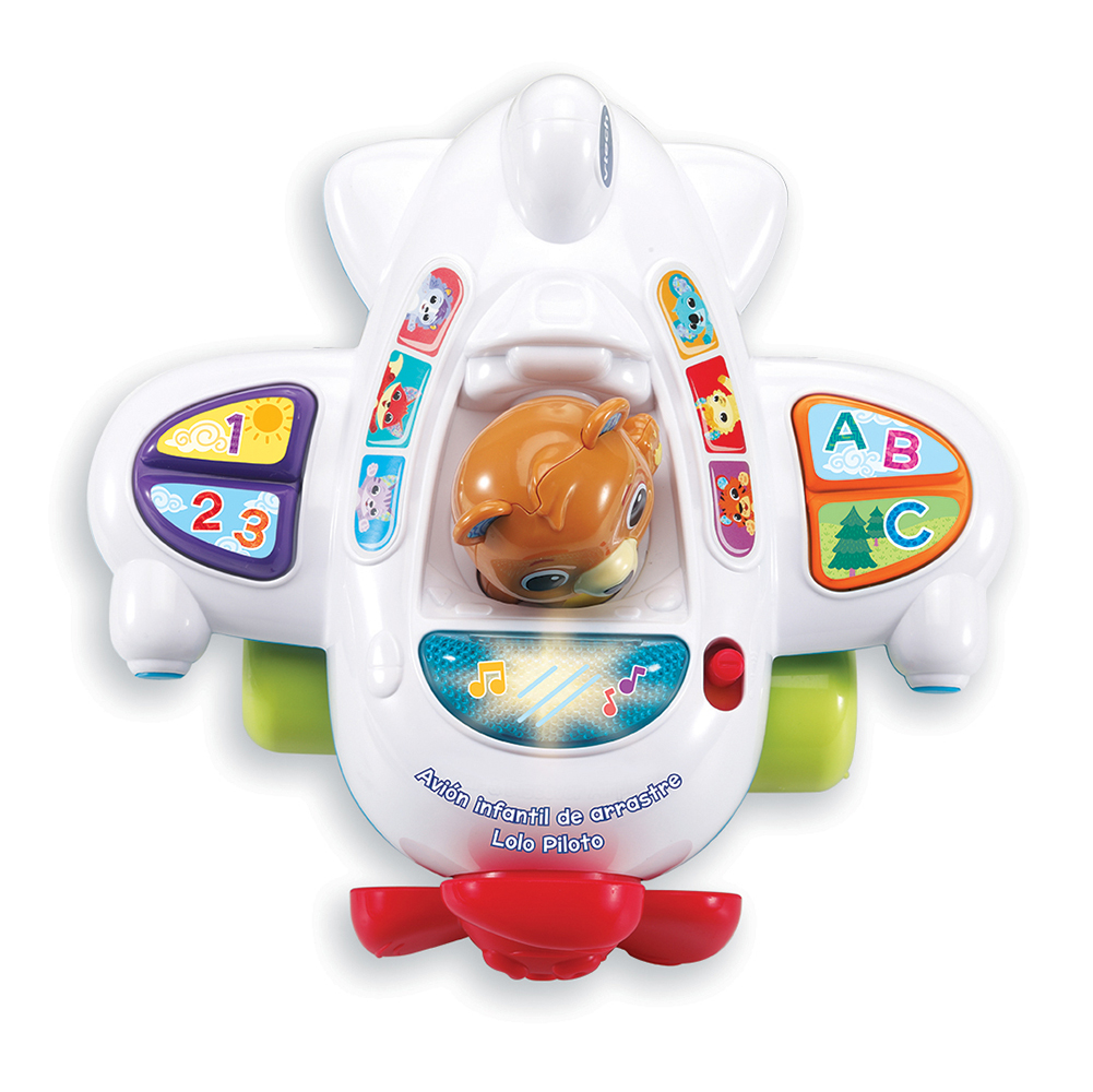 VTech - Avión infantil de arrastre Lolo piloto, juguete de arrastre para niños +9 meses