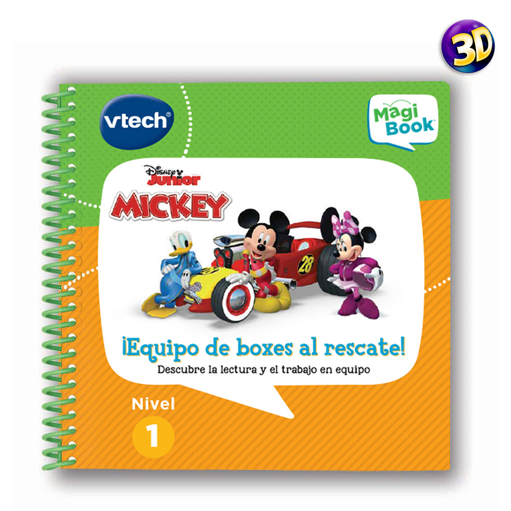 VTech - Libro Magibook, Mickey equipo de boxes al rescate, nivel I 2-5 años